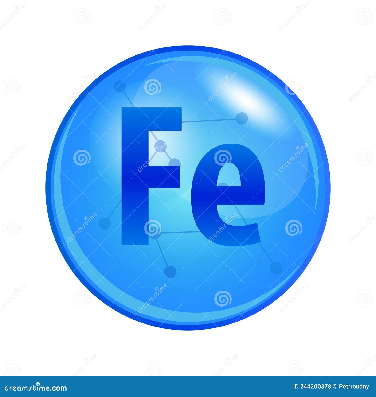 Ferrum Mineral Sign Isolated On Transparent Background Cartoon Vector ...