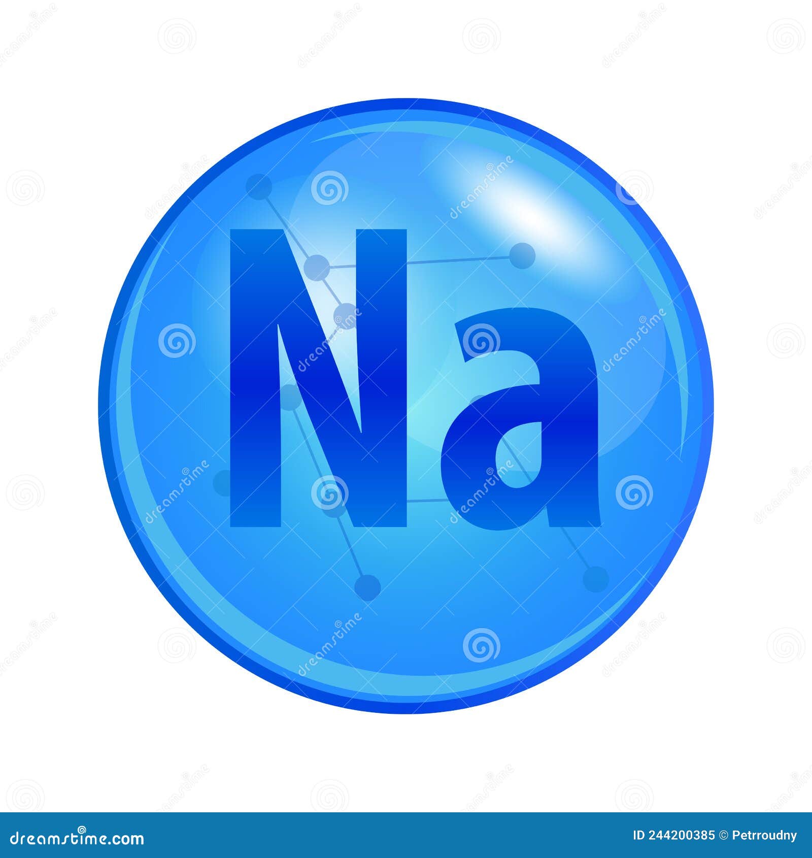 Mineral Sodium or Natrium Capsule Na. Vector Icon for Health. Stock ...