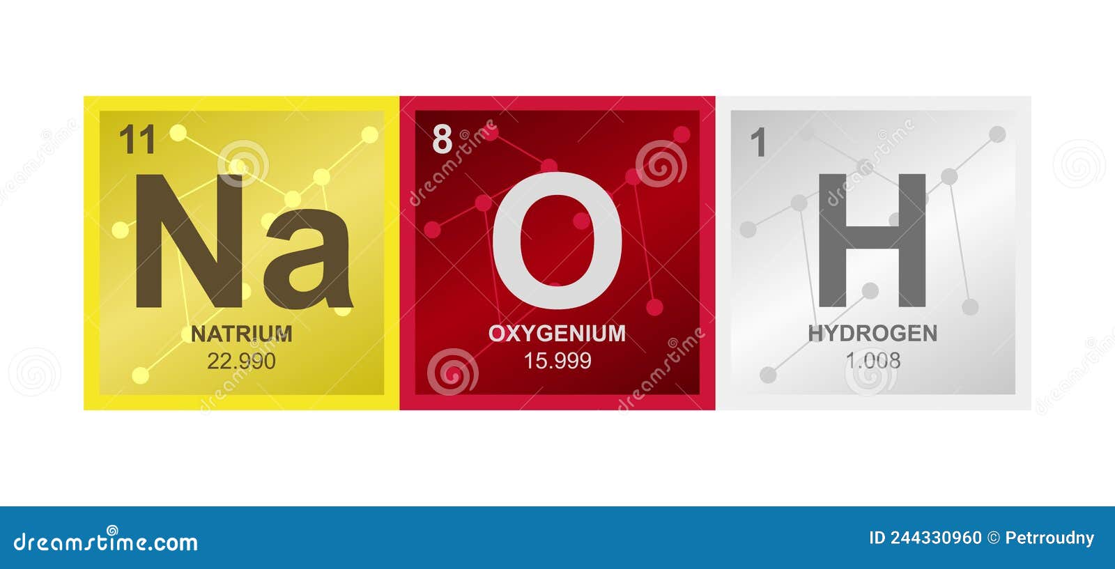 Vector Symbol Of NaOH Sodium Hydroxide Or Lye Molecule Consisting Of ...