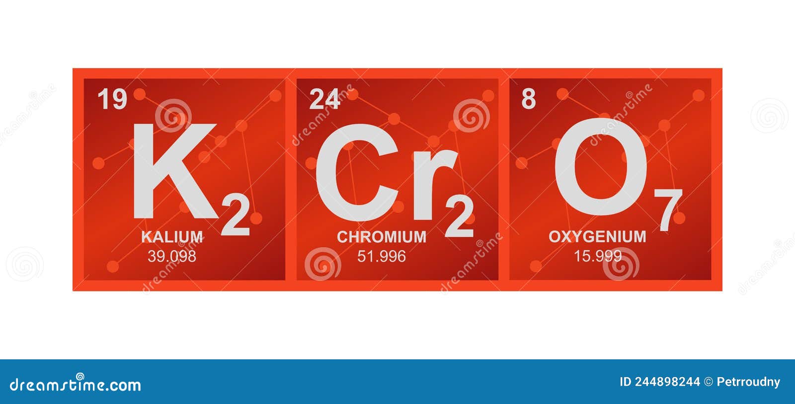 Vector Symbol of K2Cr2O7 Potassium Dichromate. Orange Molecule â ...