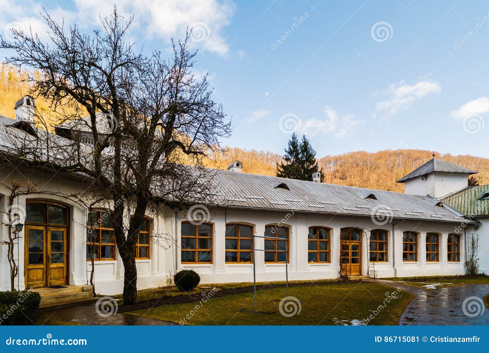 Tismana Monastery, Romania stock image. Image of blue - 86715081