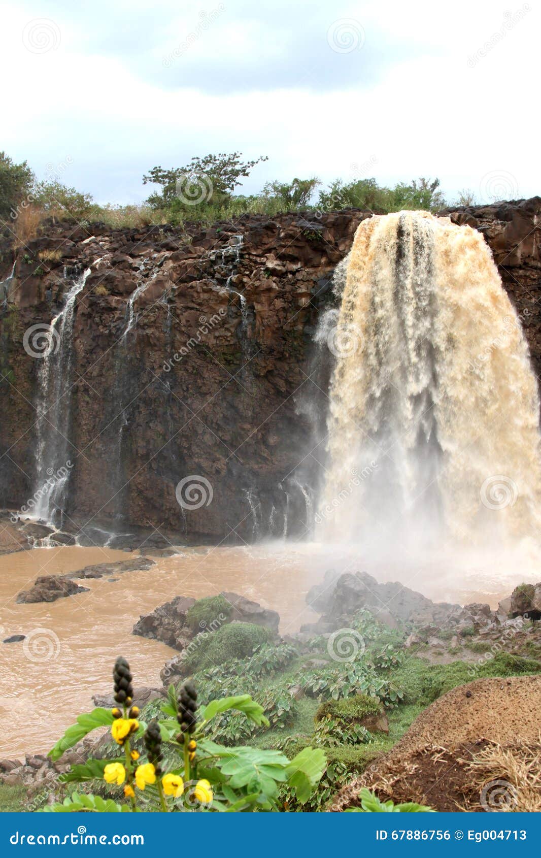 Tiss Abay Falls on the Blue Nile River, Ethiopia Stock Photo - Image of ...