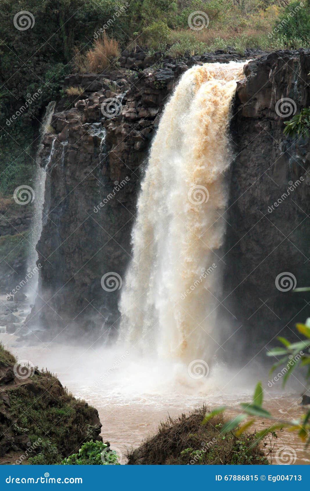 Tiss Abay Falls on the Blue Nile River, Ethiopia Stock Image - Image of ...