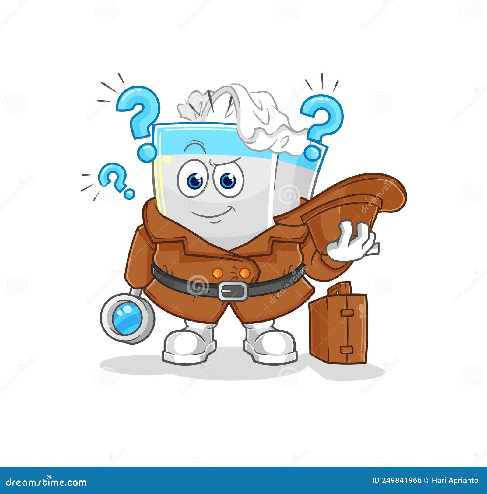 Tissue Box Detective Vector. Cartoon Character Stock Vector ...