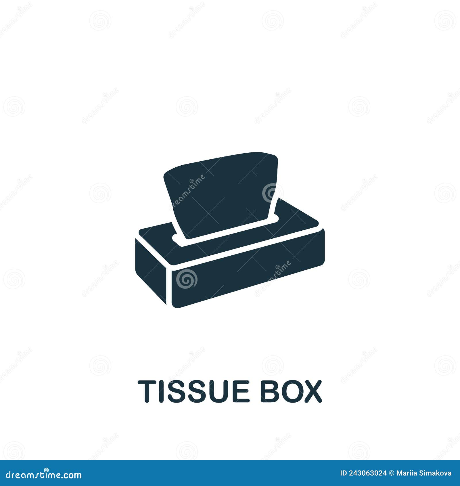 Tissue Box Icon. Monochrome Simple Icon for Templates, Web Design and ...