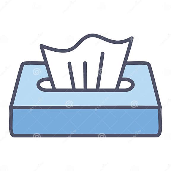 Tissue Box Icon. Simple Line Icon Illustration of a Container of Tissues, Suitable for Web ...