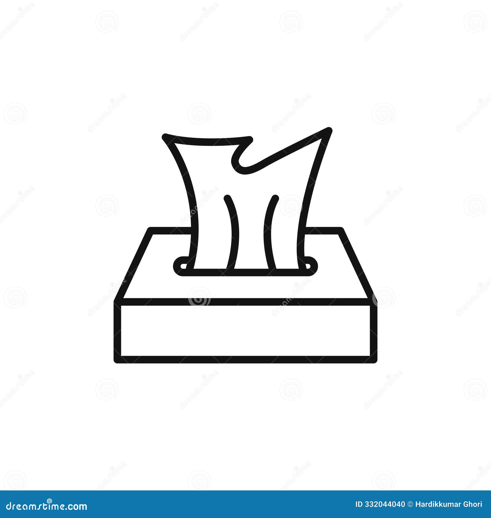 Tissue Box Icon Symbol on White Background Stock Vector - Illustration ...