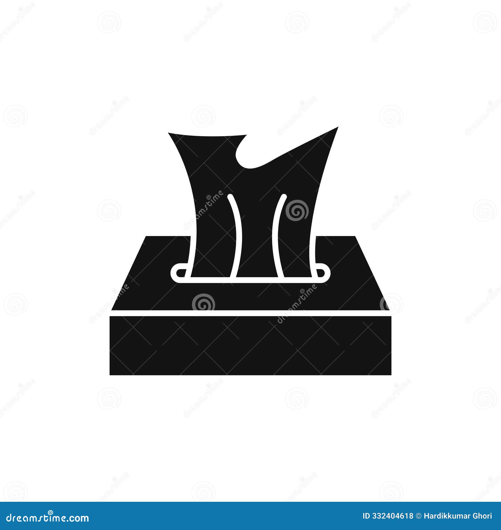 Tissue Box Icon Symbol on White Background Stock Illustration ...