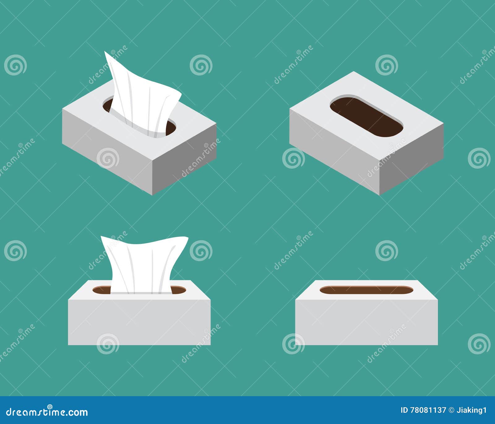 Tissue Box Icons in Flat Style, Vector Stock Vector - Illustration of ...