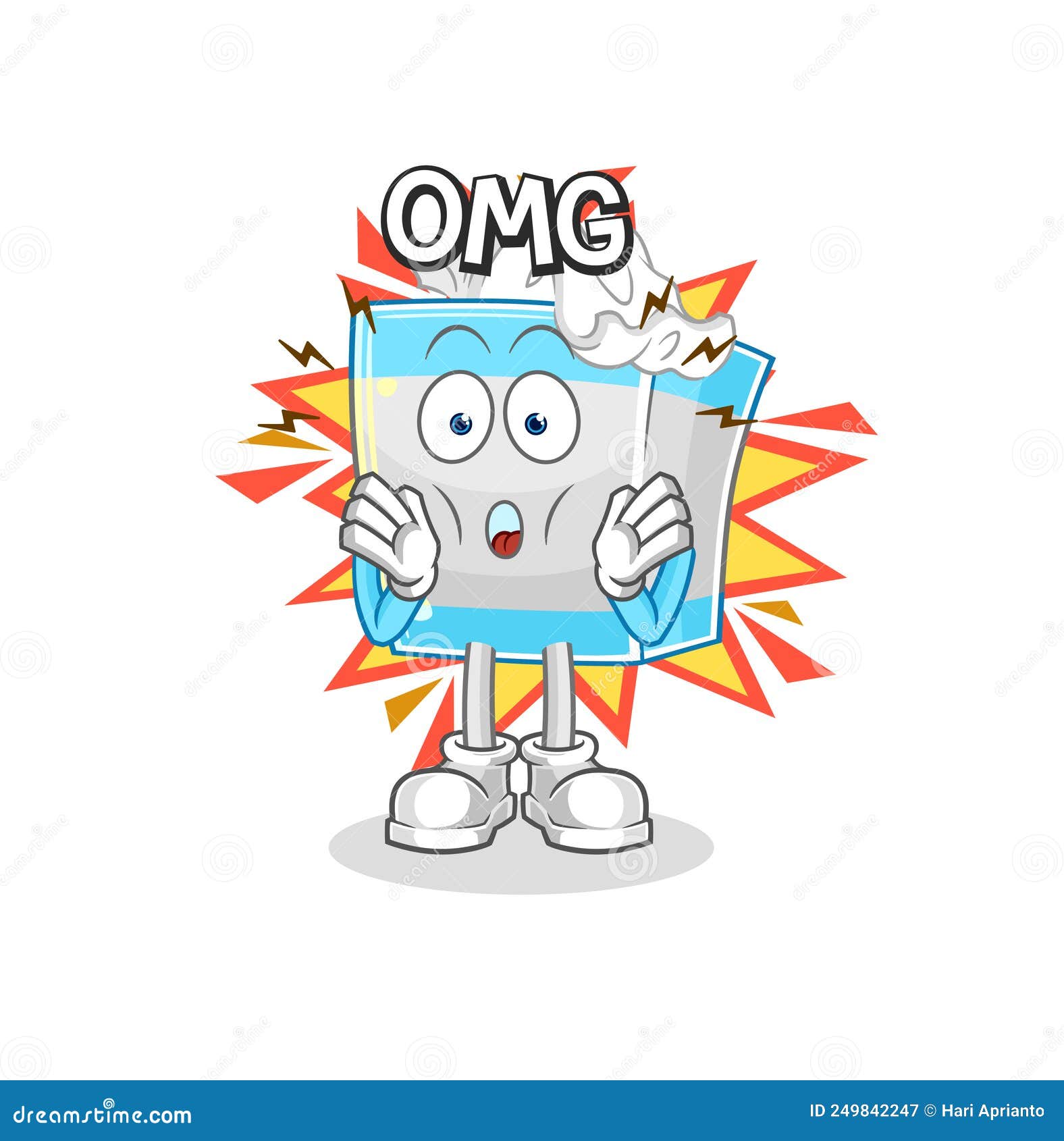 Tissue Box Oh My God Vector. Cartoon Character Stock Vector ...