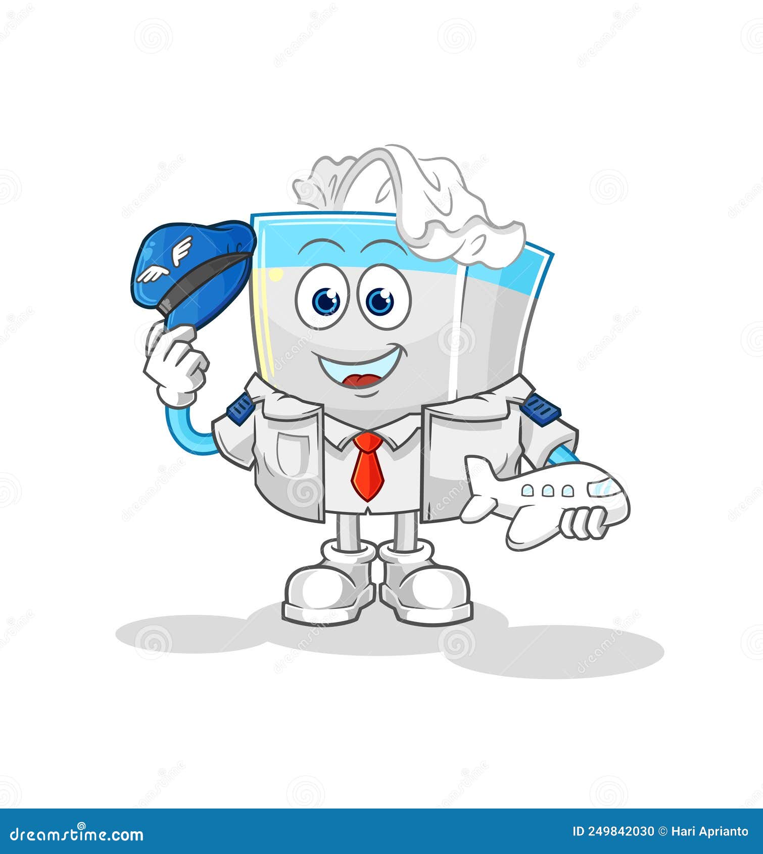 Tissue Box Pilot Mascot. Cartoon Vector | CartoonDealer.com #249842030