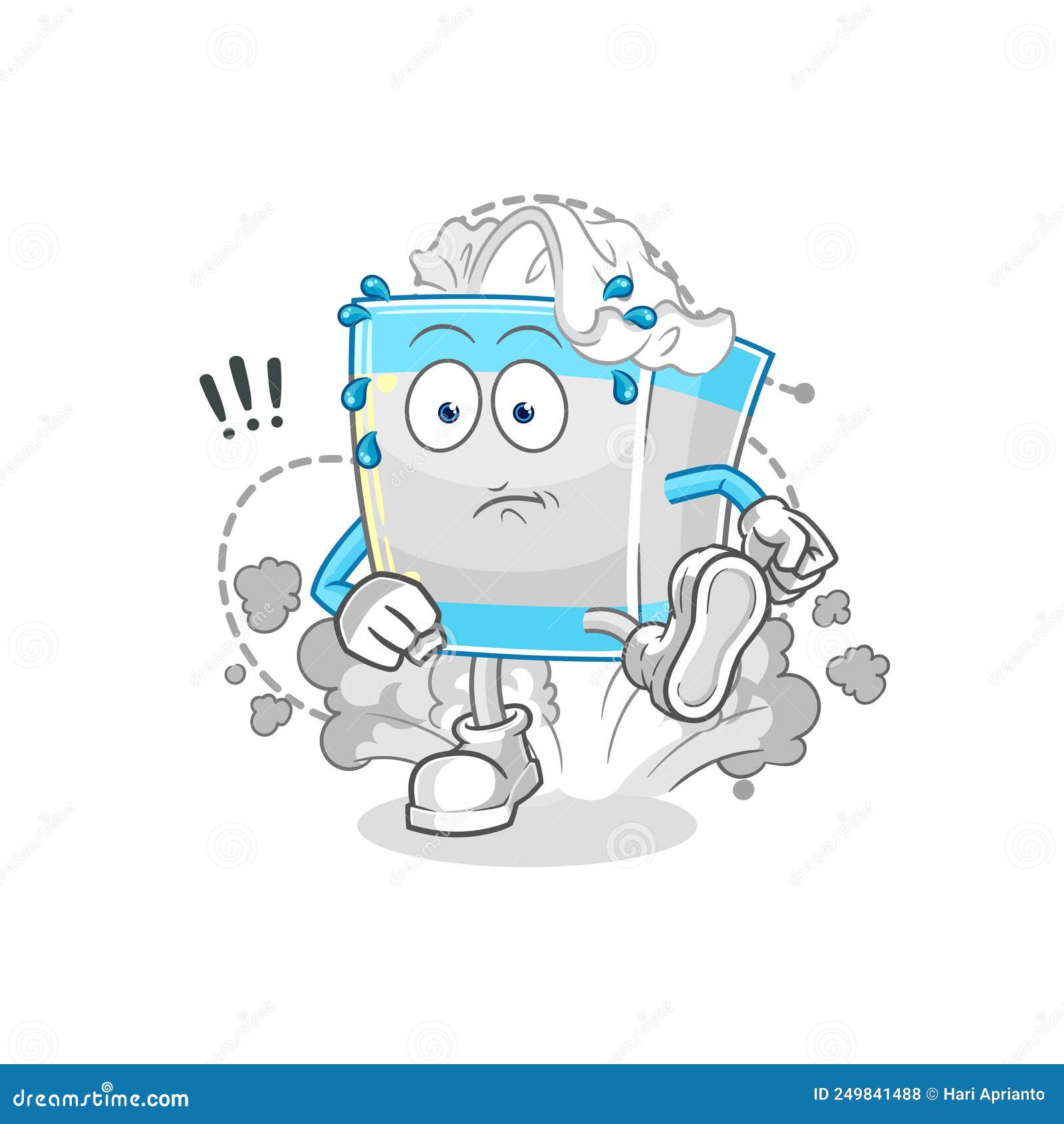 Tissue Box Running Illustration. Character Vector Stock Vector ...