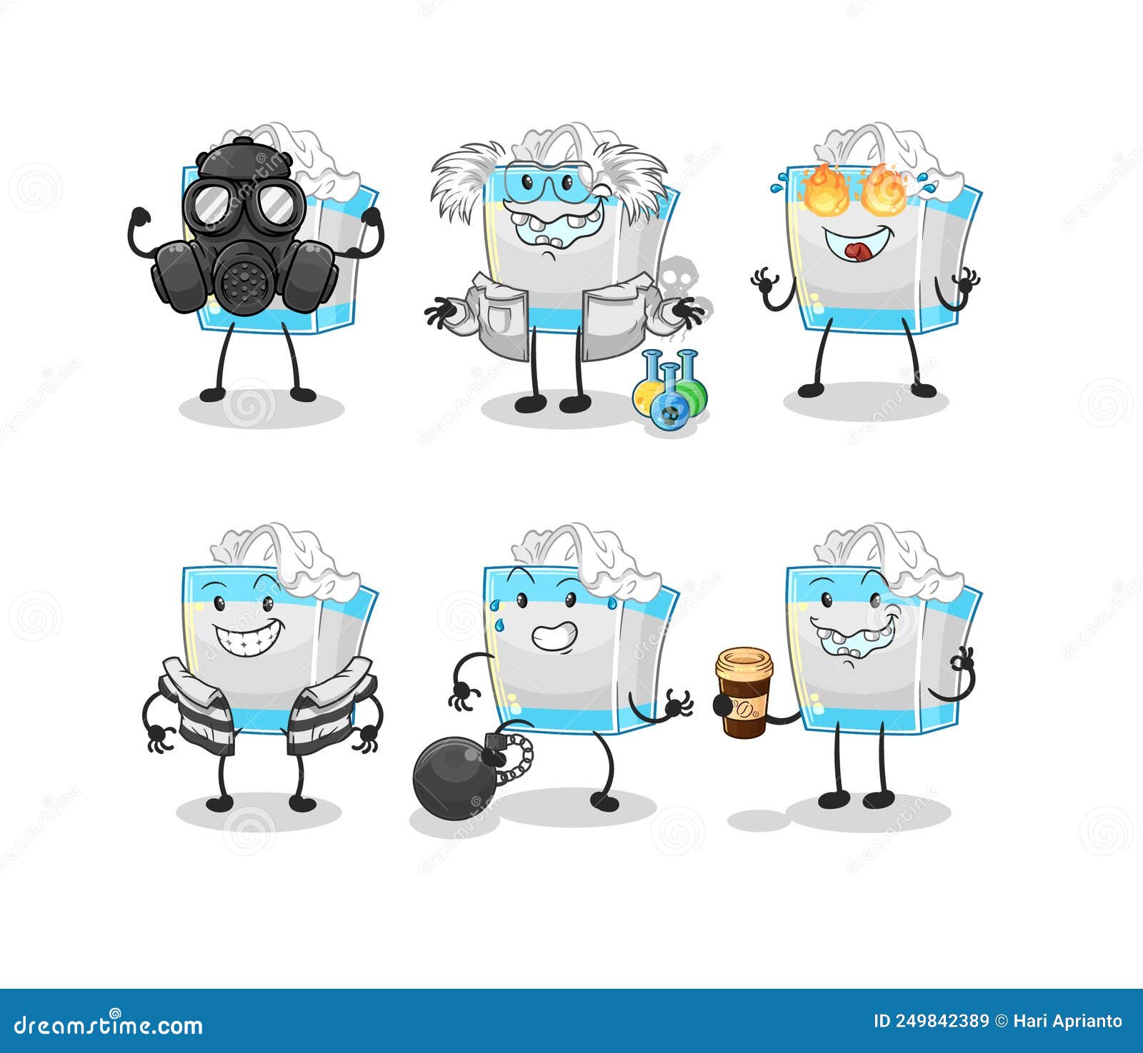 Tissue Box Villain Group Character. Cartoon Mascot Vector Stock Vector ...