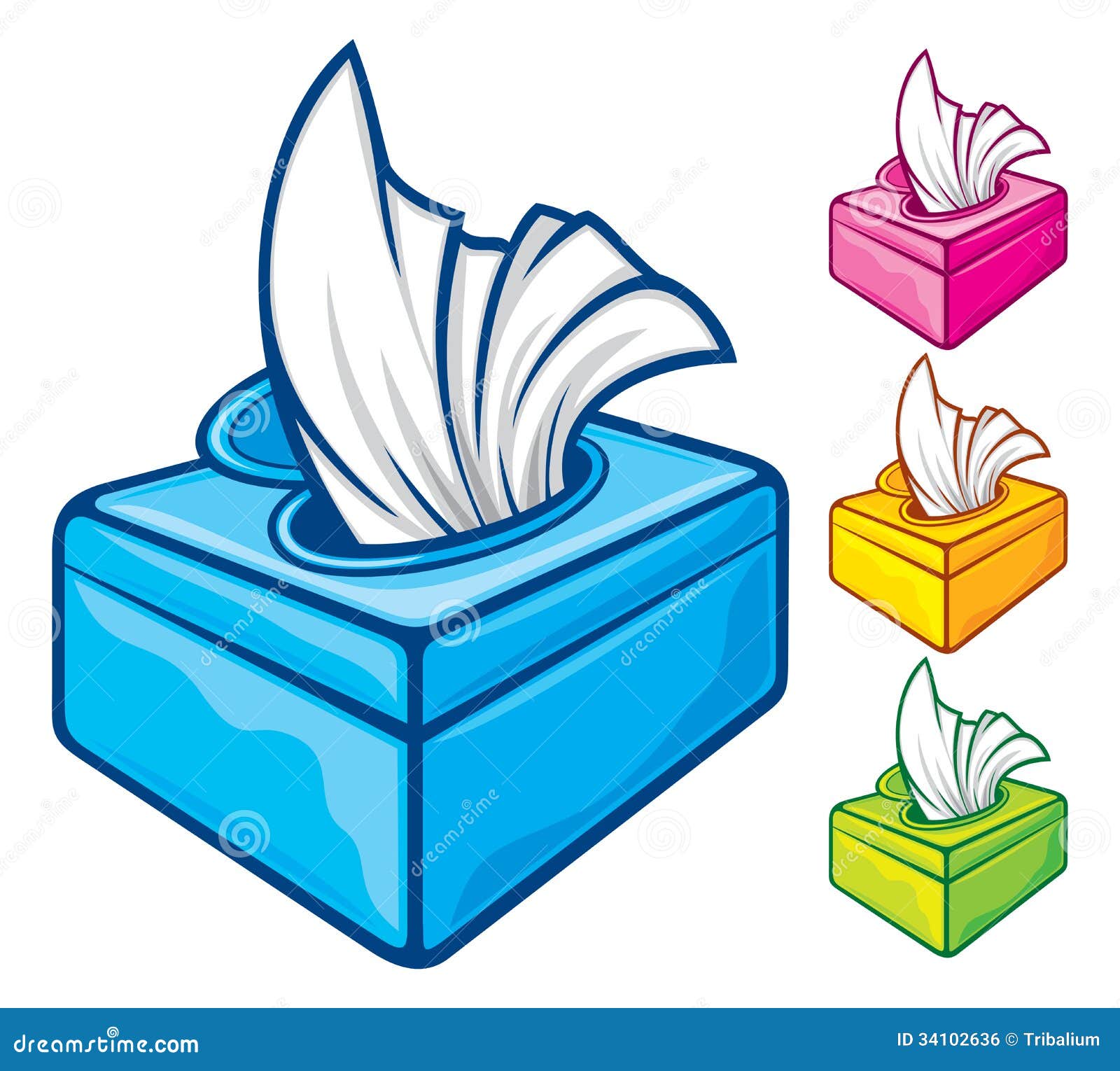 Tissue boxes stock vector. Illustration of hygienically - 34102636