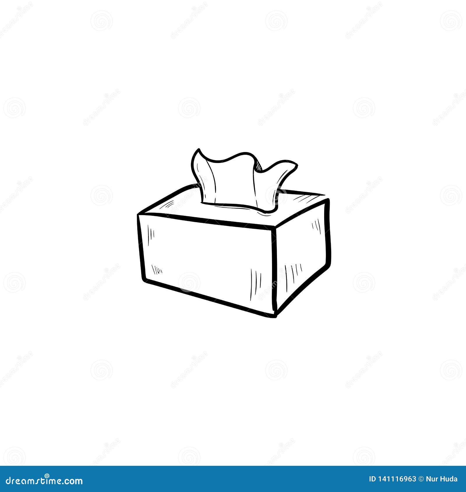 Tissue Doodle Box Icon Vector Stock Vector - Illustration of design ...