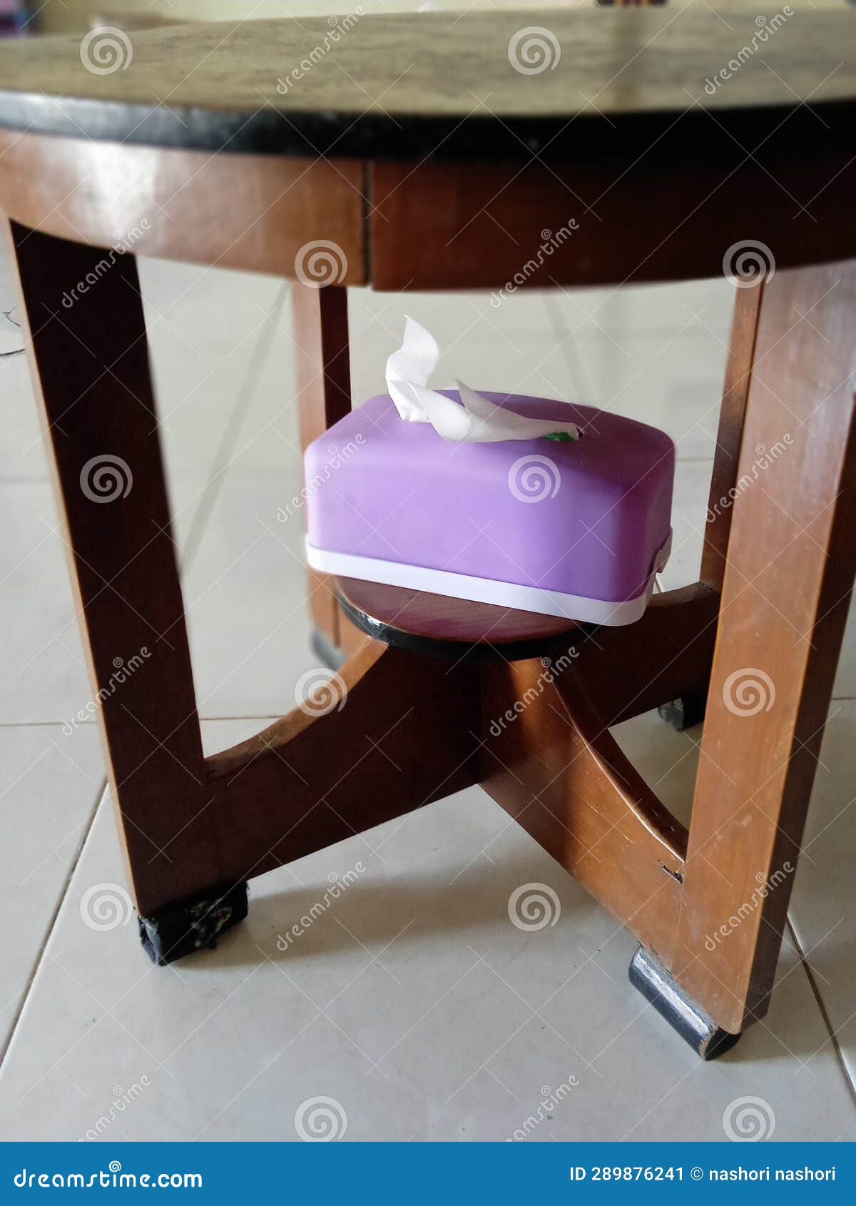 The Tissue Holder with the Tissue is Placed Under the Table Stock Image ...