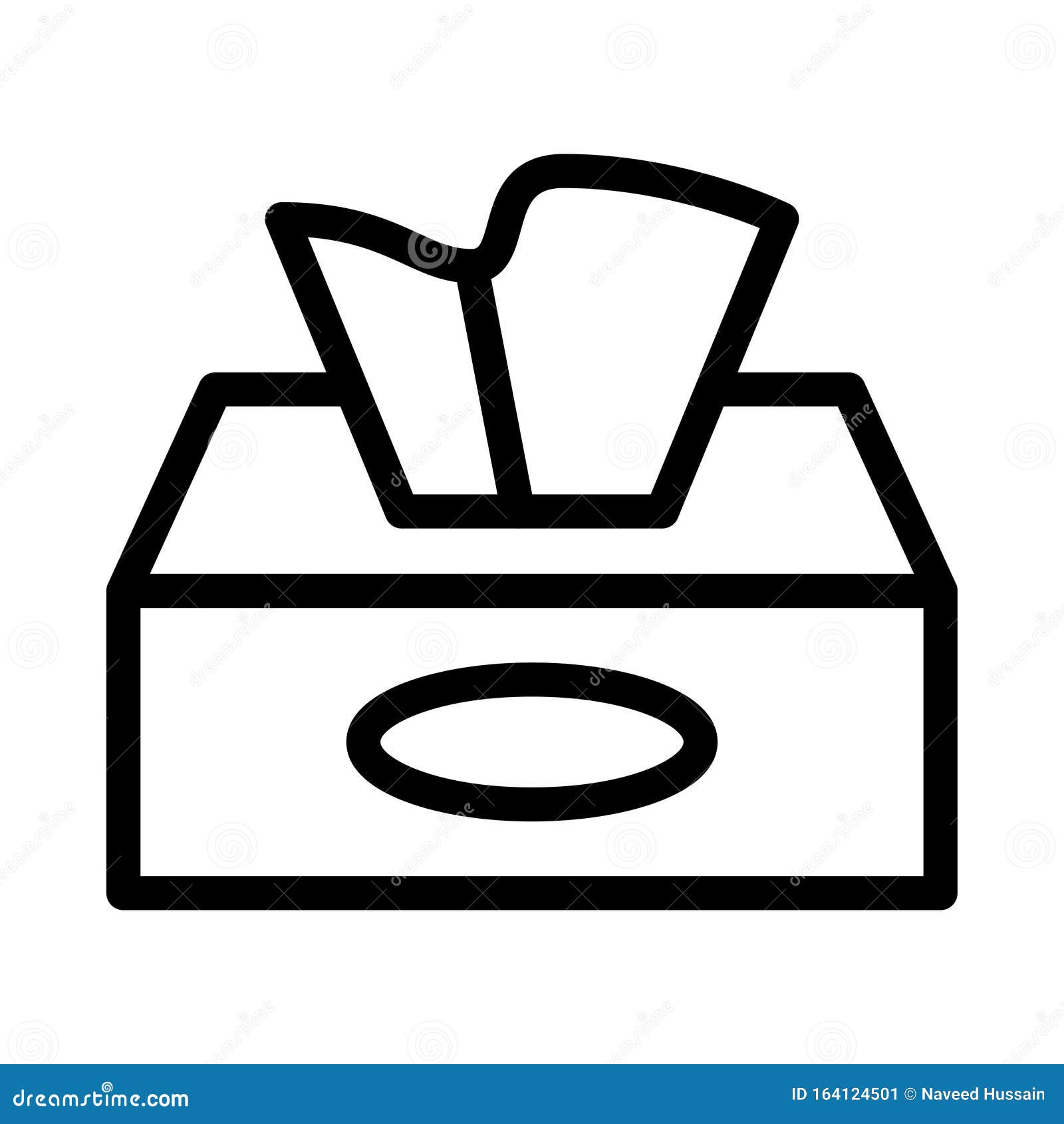 Tissue Vector Thin Line Icon Stock Vector - Illustration of soft, paper ...