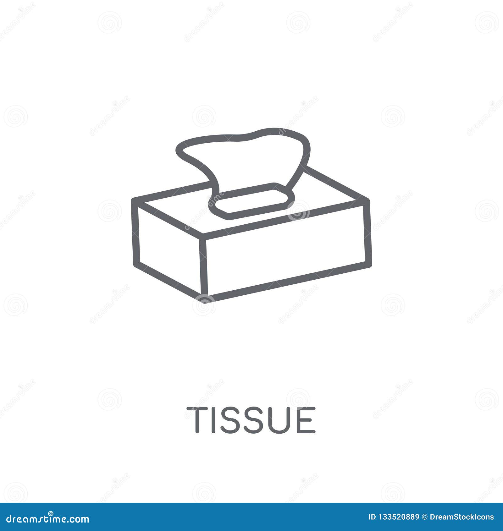 Tissue Linear Icon. Modern Outline Tissue Logo Concept on White Stock ...