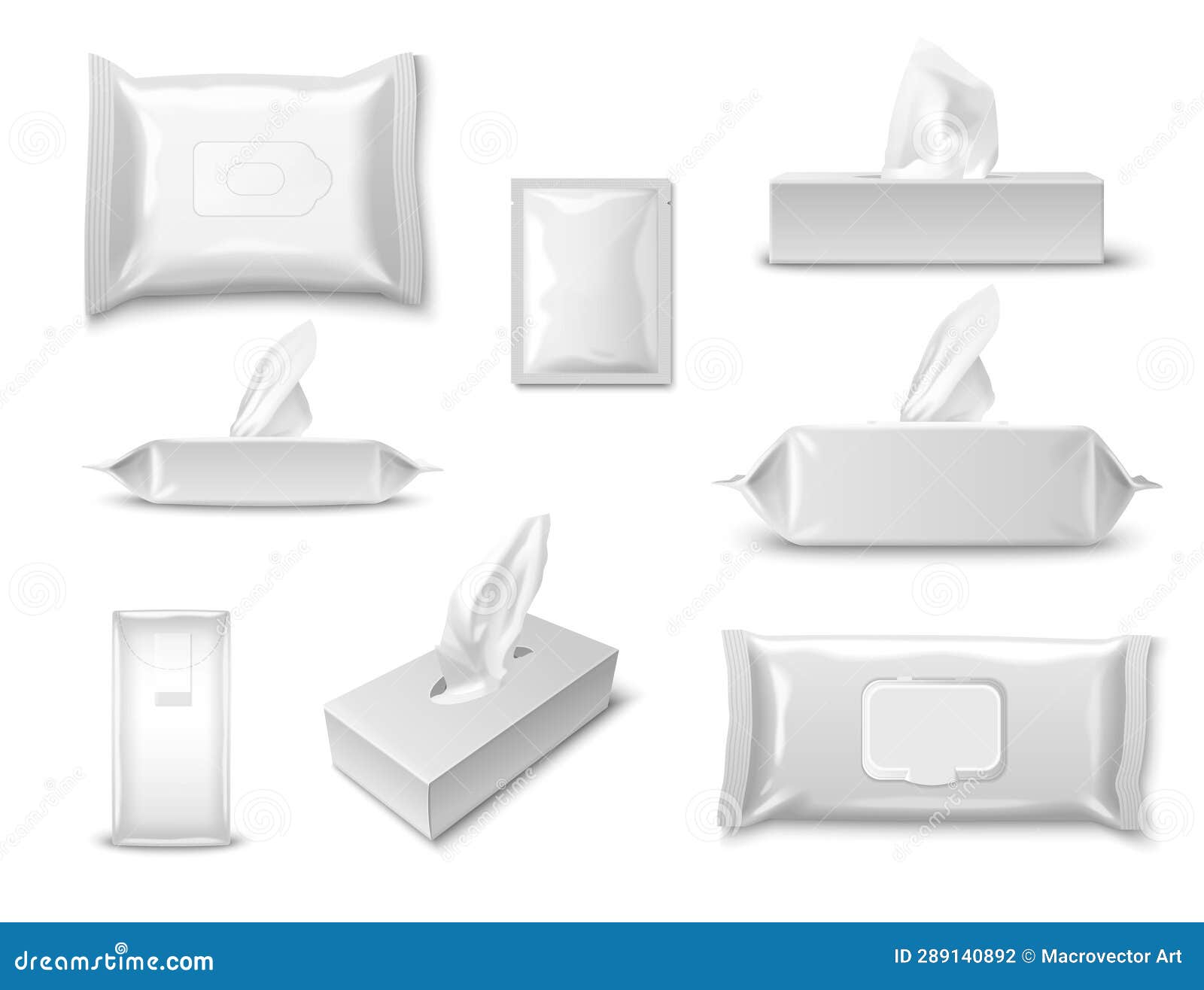 Tissue Packaging Set stock vector. Illustration of container - 289140892