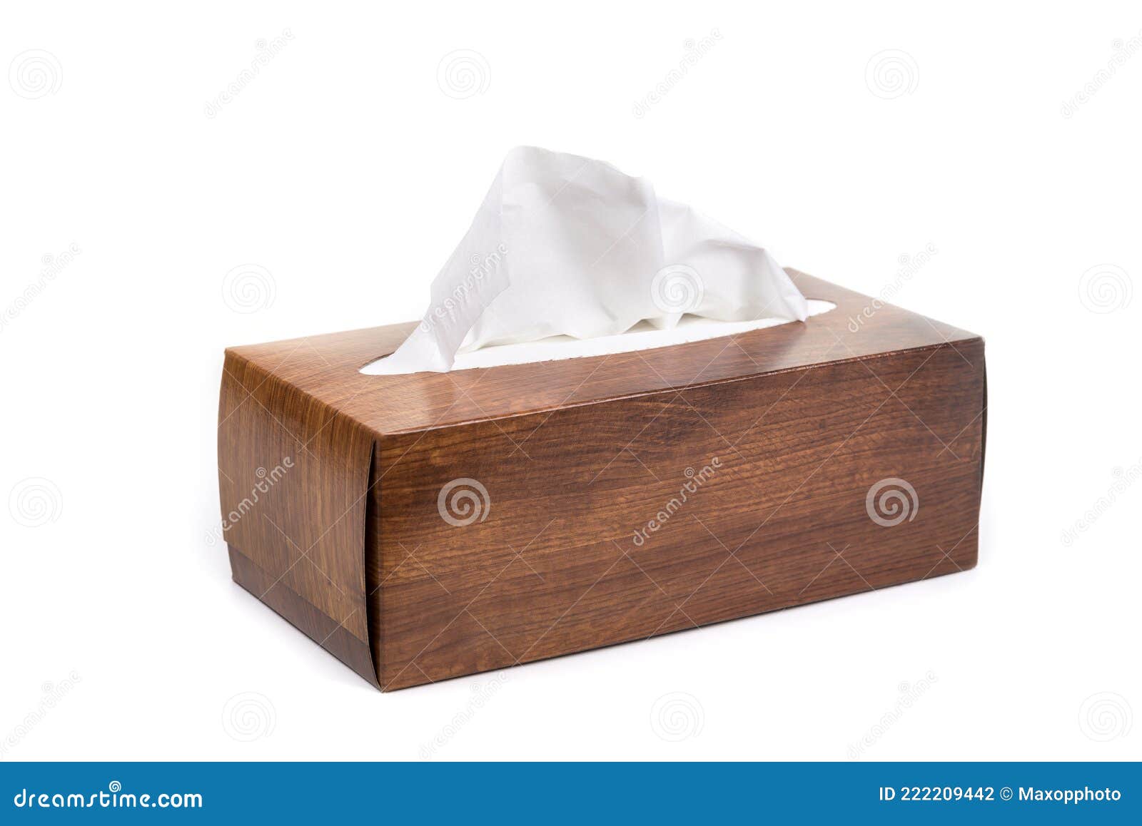 Tissue Paper Box on a White Background Stock Photo - Image of domestic ...