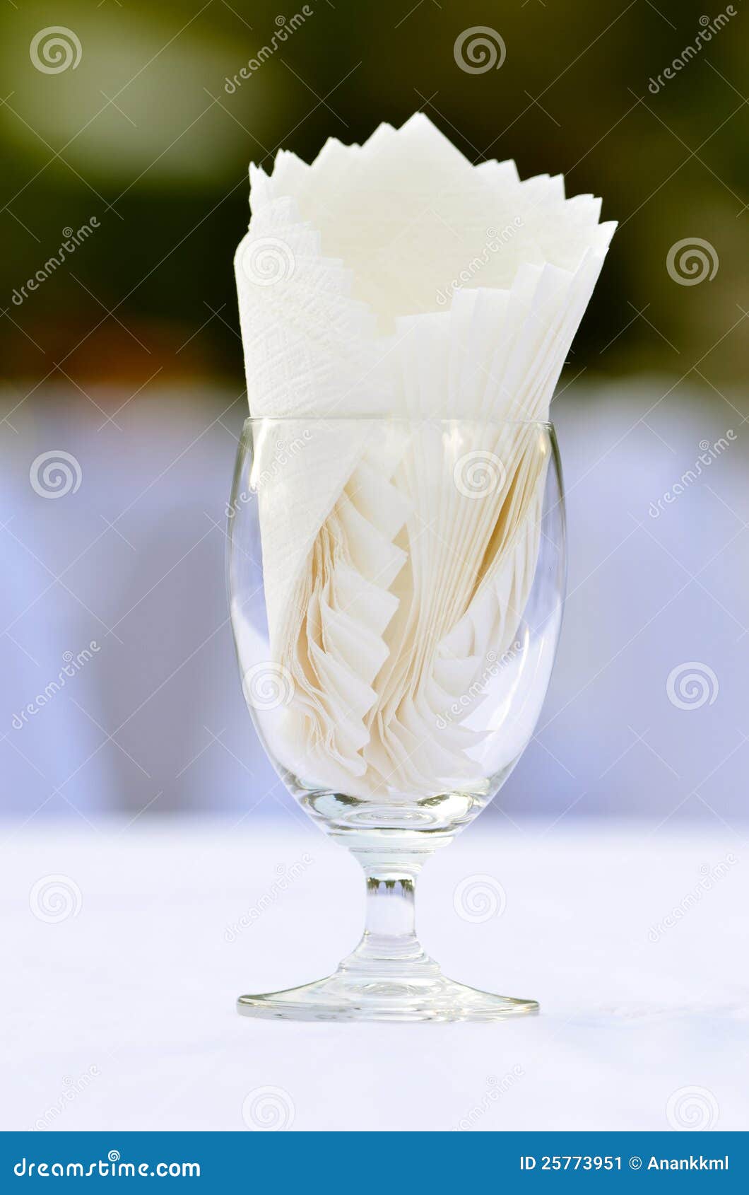 Tissue paper in glass stock image. Image of clean, restaurant - 25773951