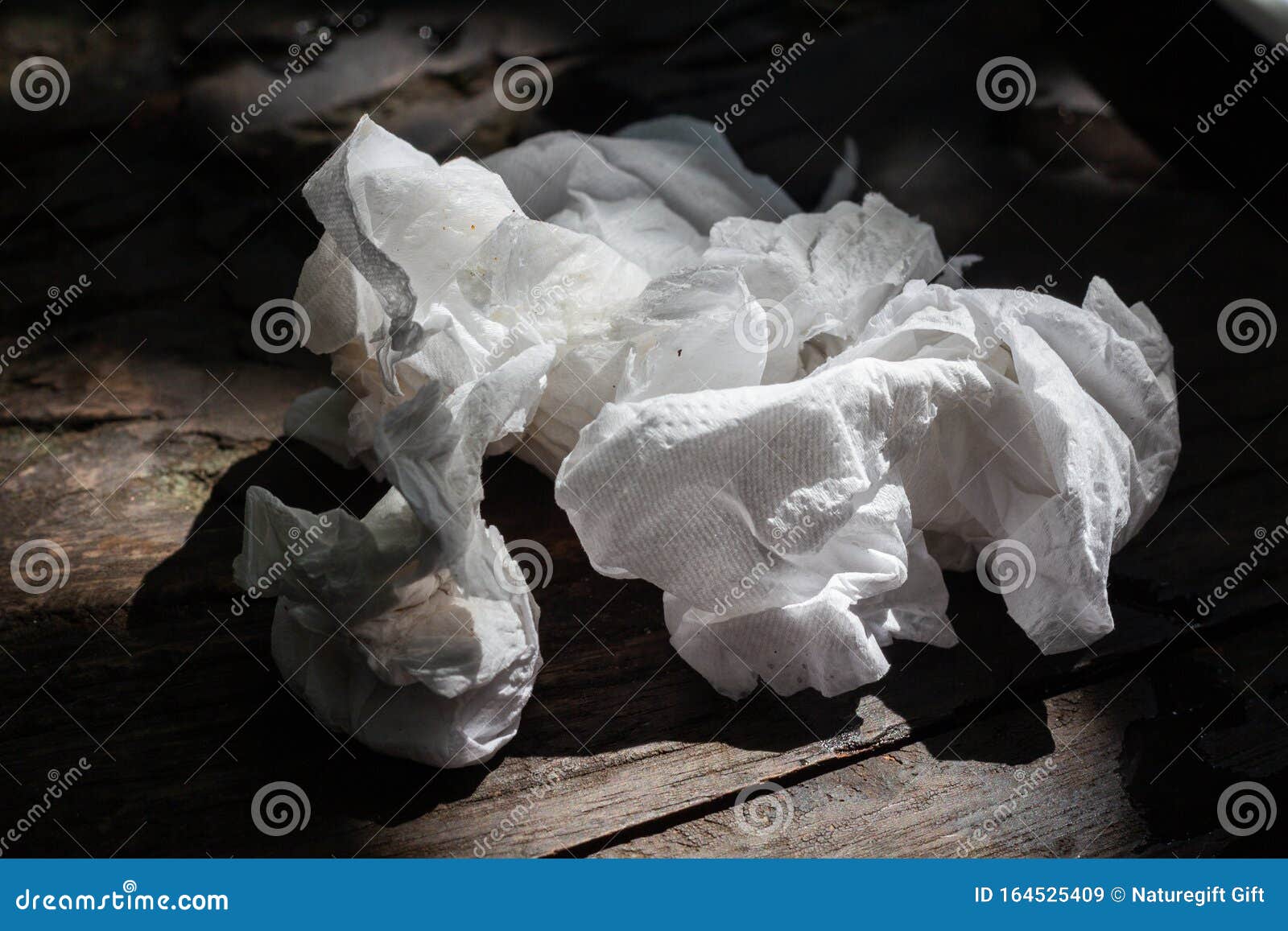 Tissue Paper that Has Been Used Crumpled Stock Image - Image of black ...