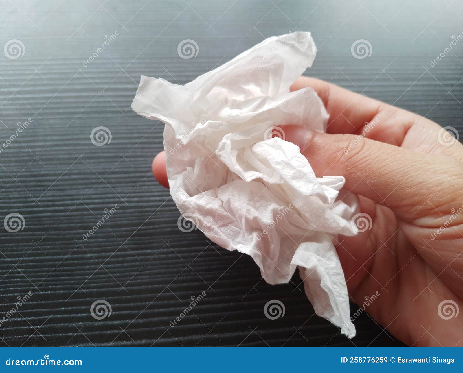 Tissue Paper Holding Crumpled by Hand Stock Image - Image of crumpled ...