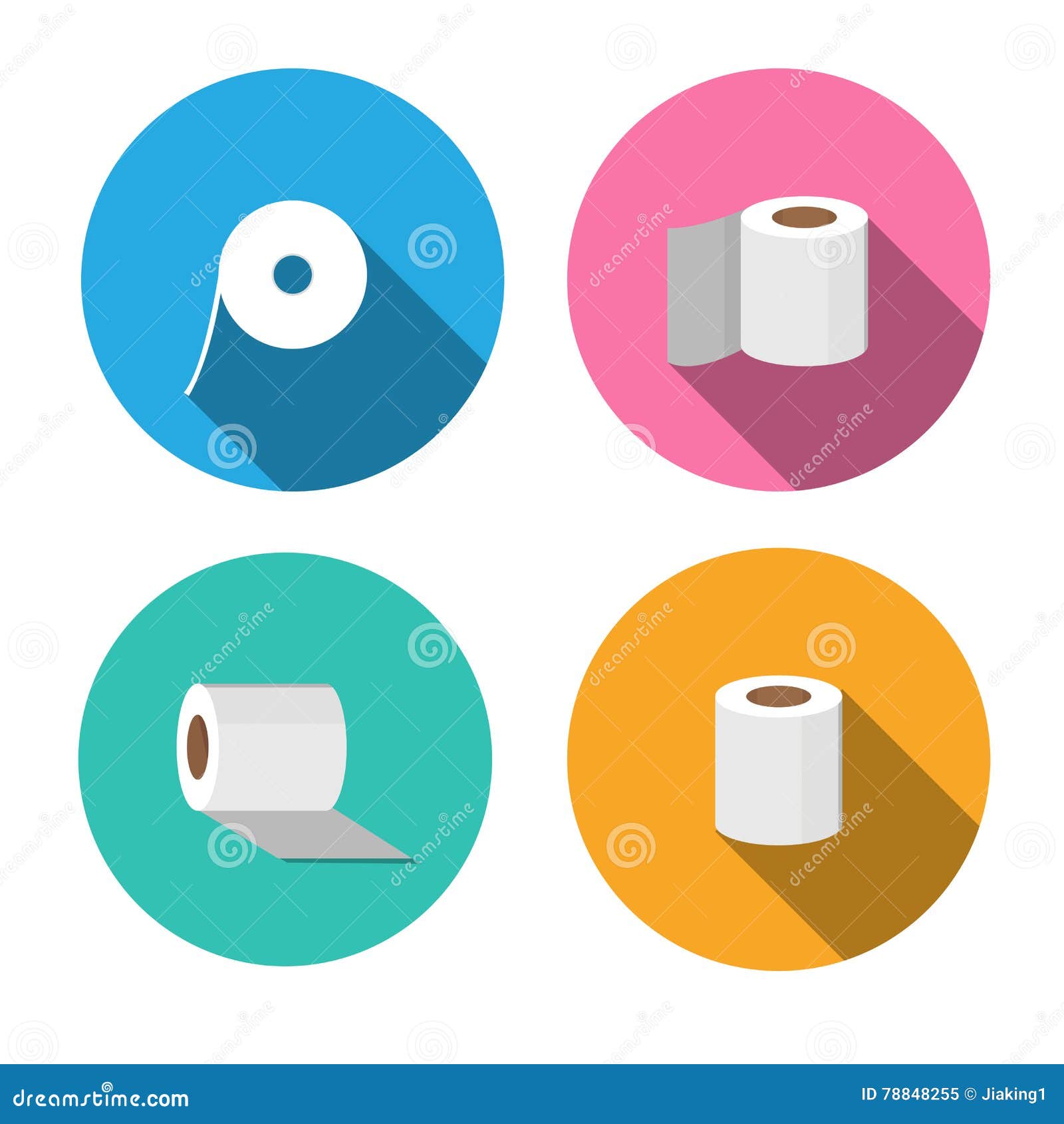 Tissue Paper Icons in Flat Style, Vector Stock Vector - Illustration of supplies, illness: 78848255