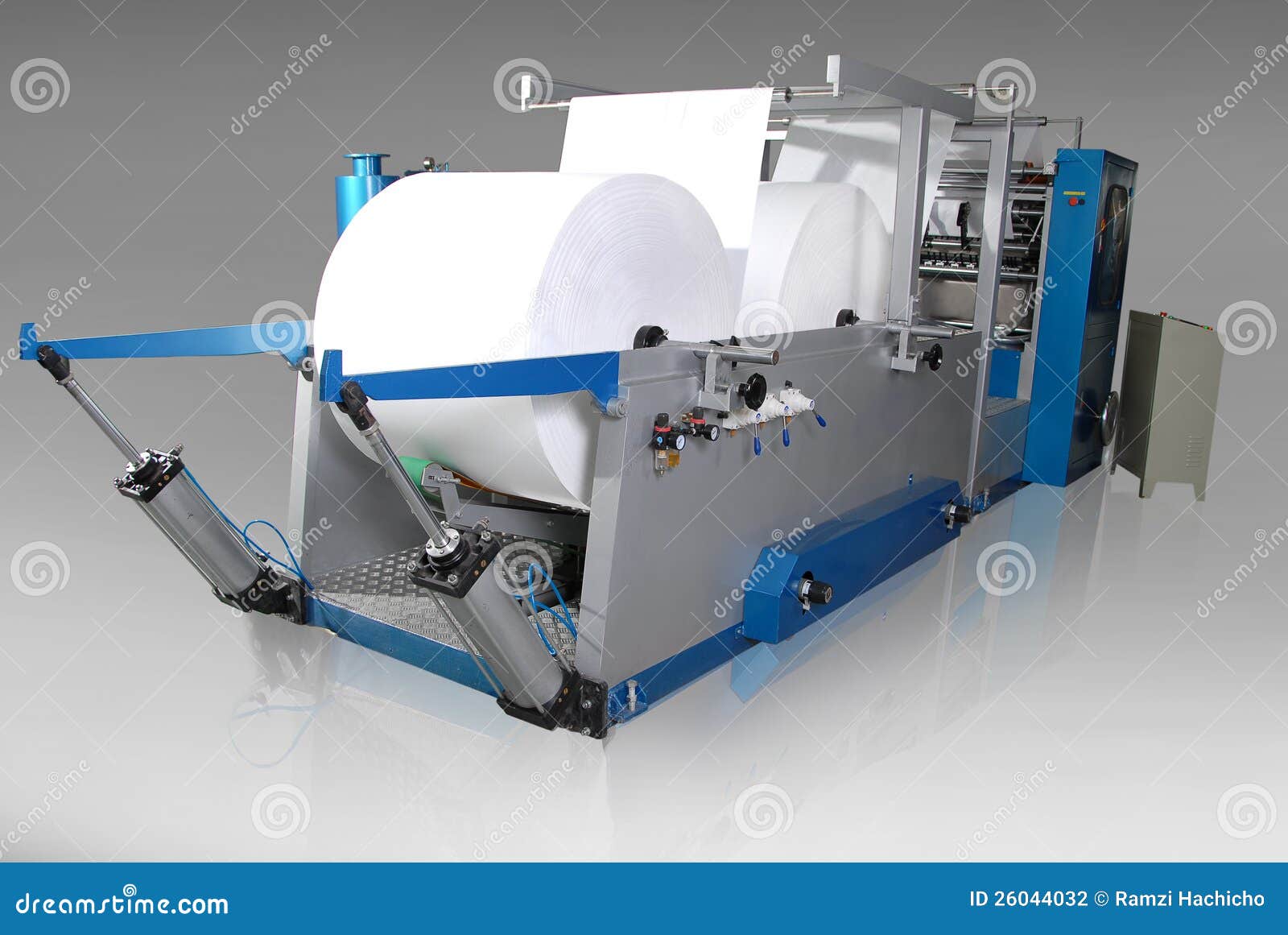 Tissue Paper Machine Isolated on White Background Stock Photo - Image ...