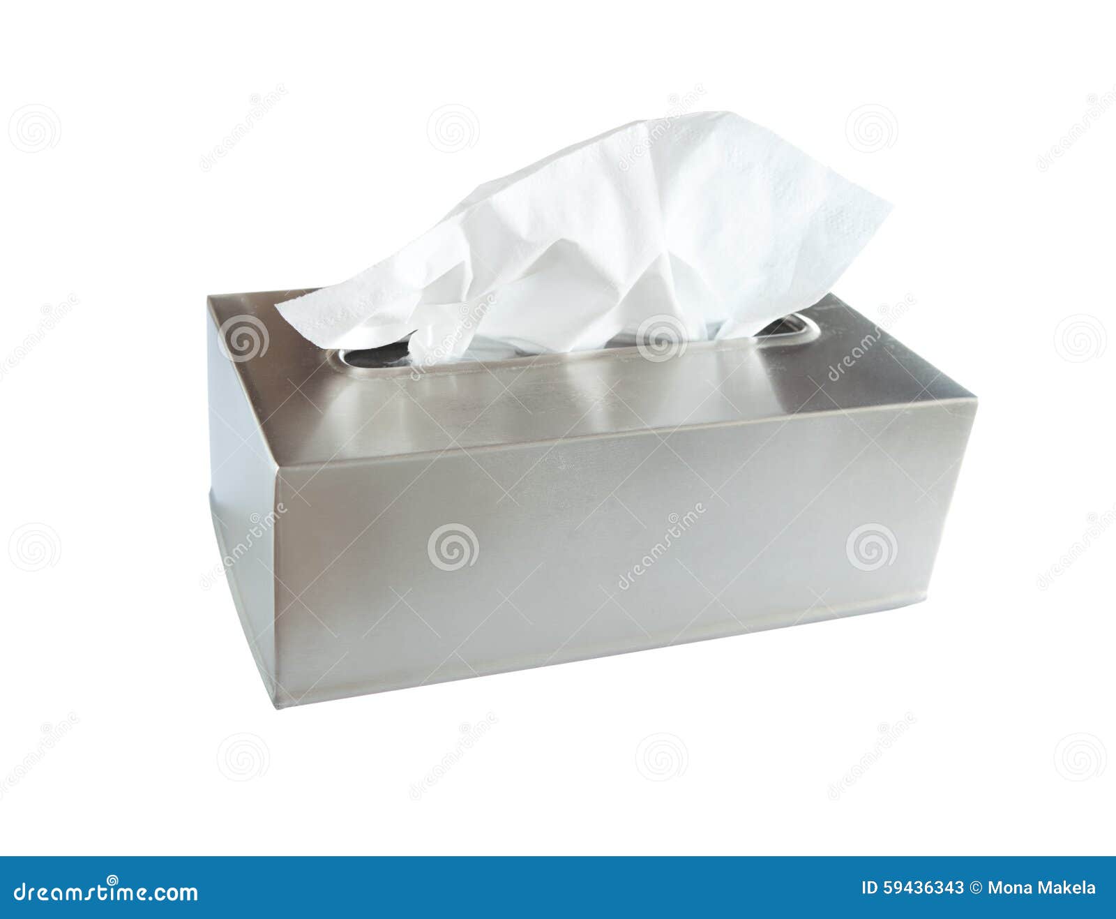Tissue paper in metal box stock image. Image of wipe - 59436343