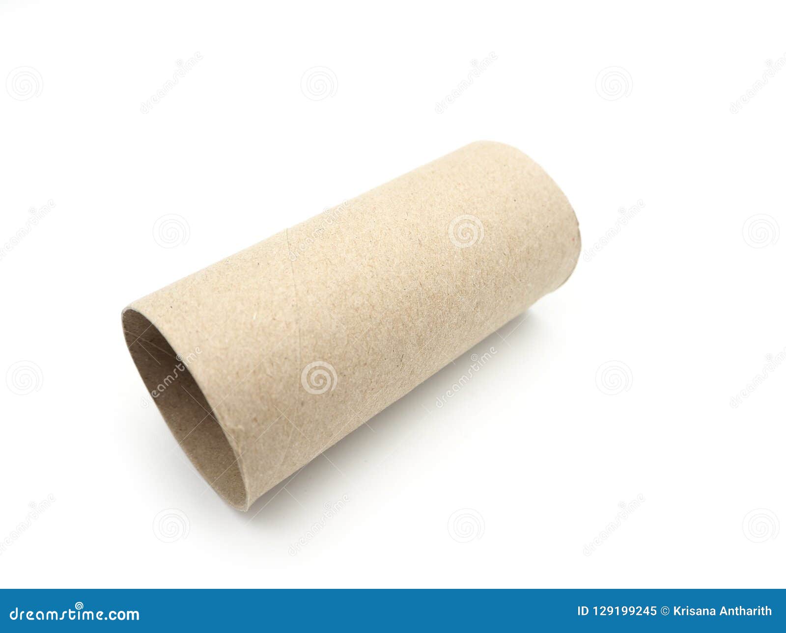 Tissue Paper Roll Core. Empty Roll on Toilet Paper Isolated on a Stock ...