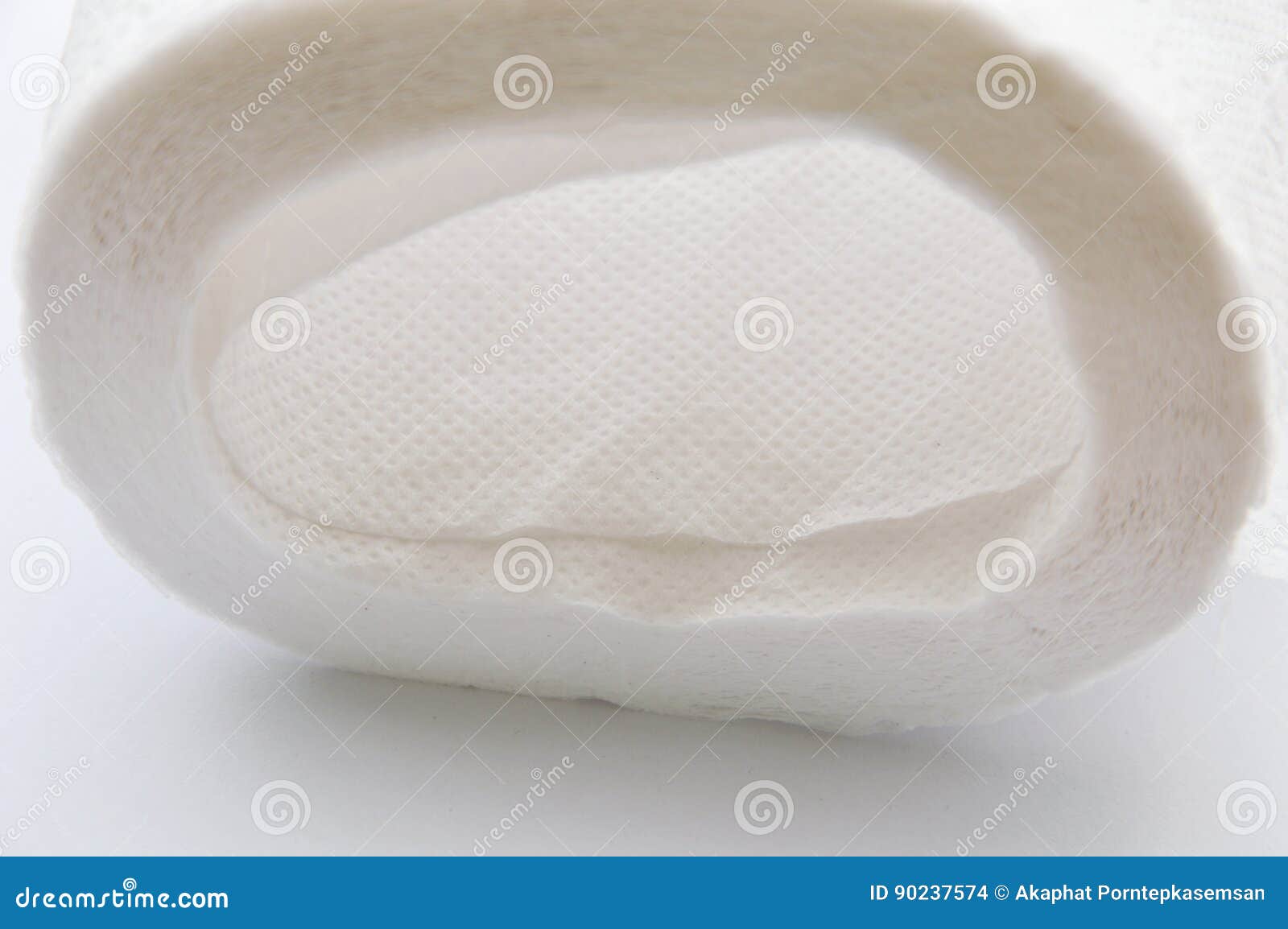 Tissue Paper Roll on White Background Stock Photo - Image of object ...