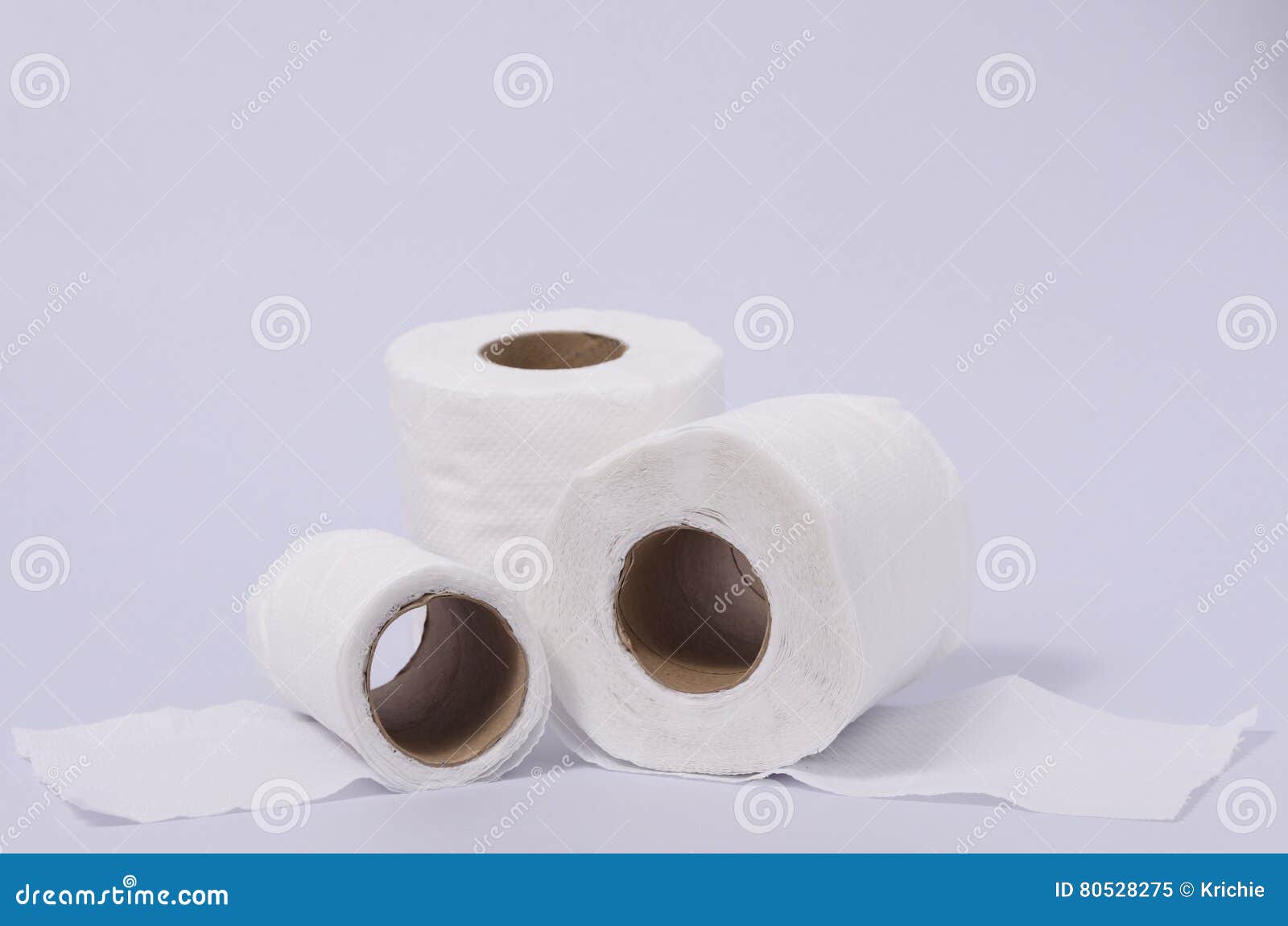 Tissue Paper Rolls Isolated on White Background Stock Image - Image of ...