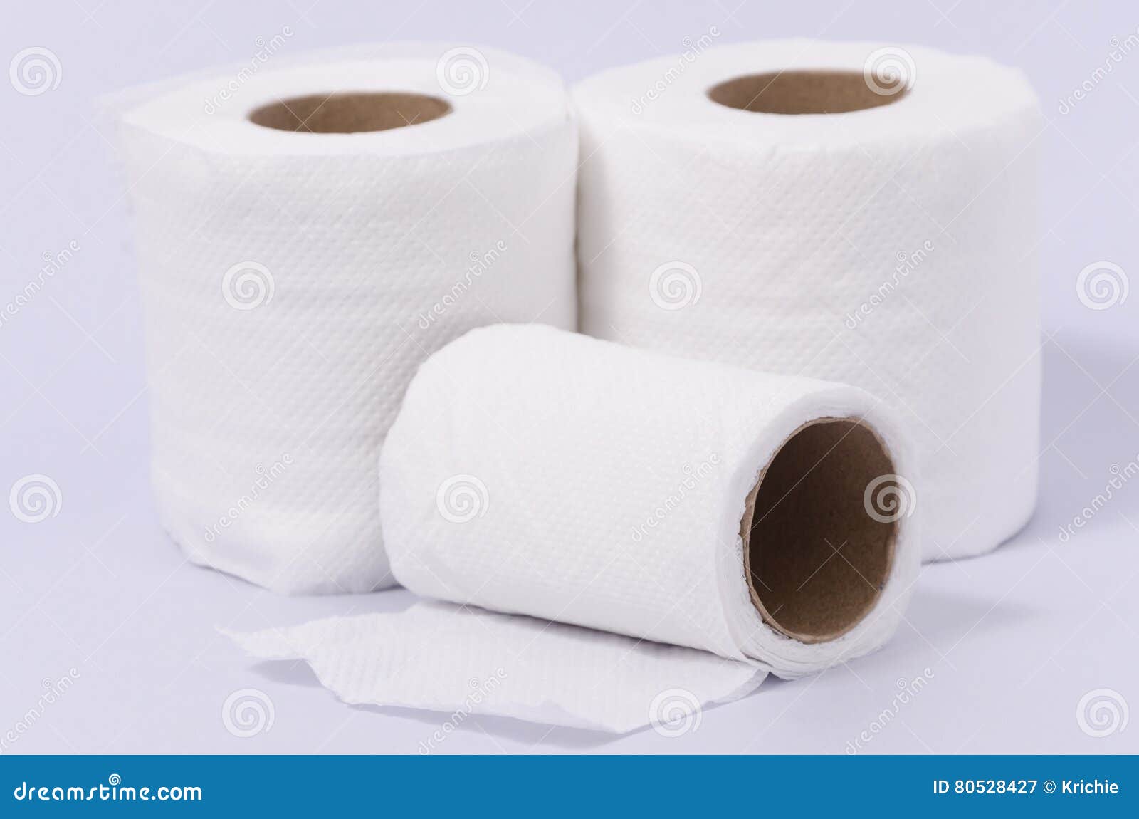 Tissue Paper Rolls Isolated on White Background Stock Image - Image of ...