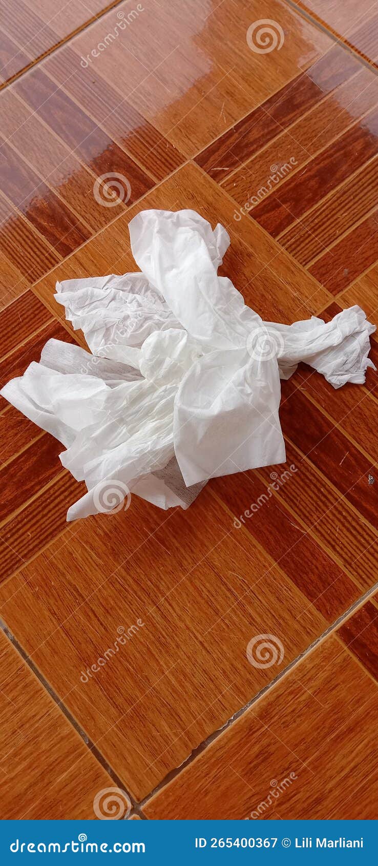 Tissue Paper Waste on Ceramics Indicates Neglect of Cleanliness Stock ...