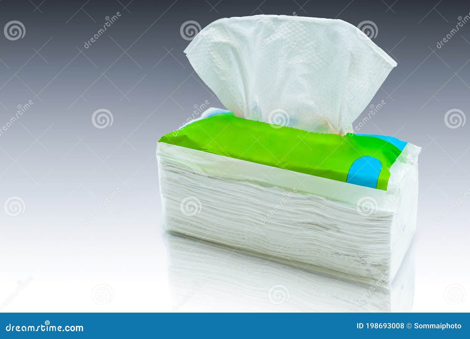 Tissue Paper Wrapped in Plastic Stock Photo - Image of inside, empty ...