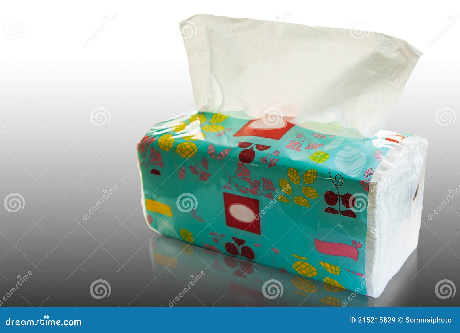 Tissue Paper Wrapped in Plastic, Empty Labels and No Text Stock Image ...