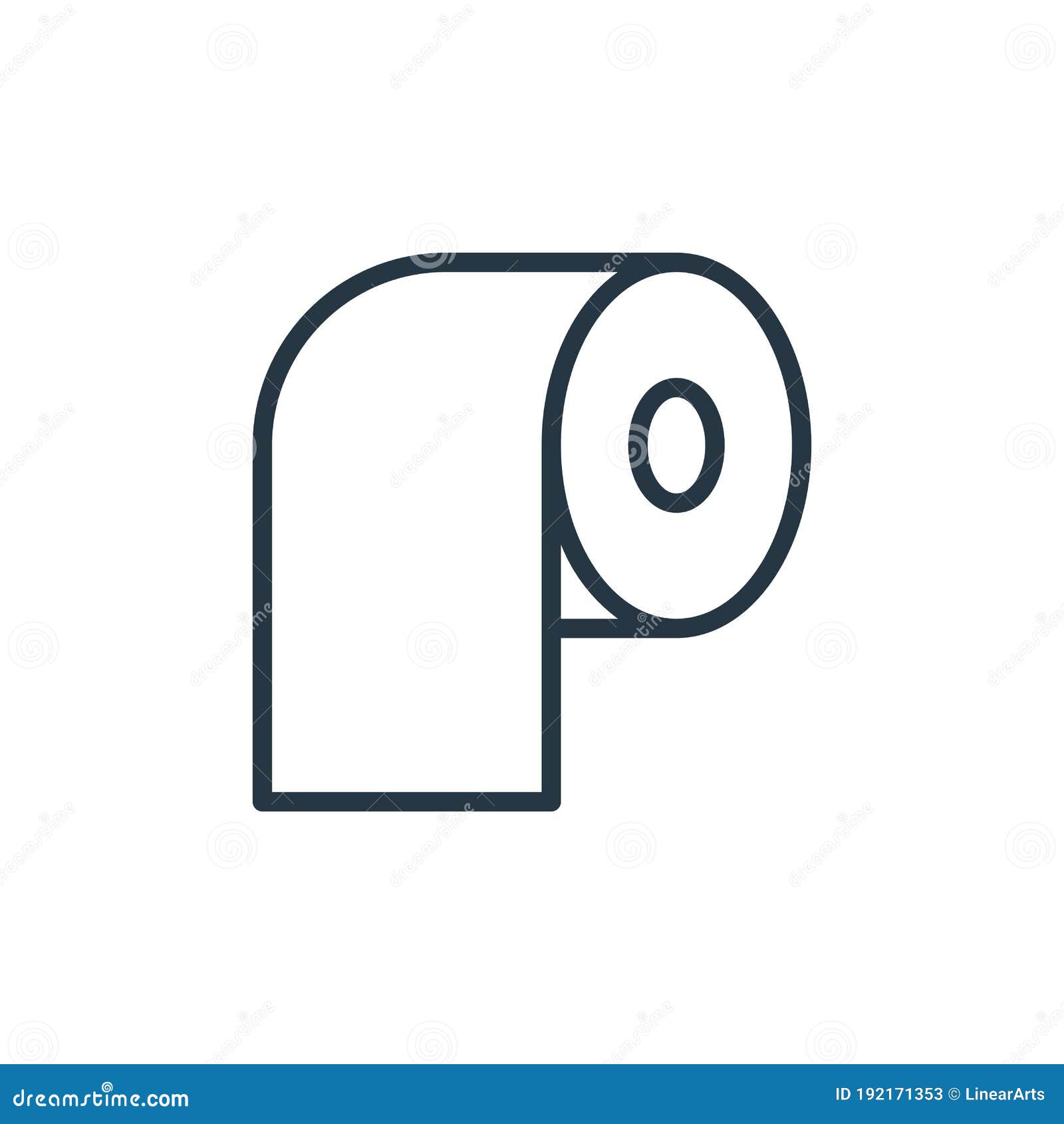 Tissue Roll Icon Vector from Bathroom Accessories Concept. Thin Line ...