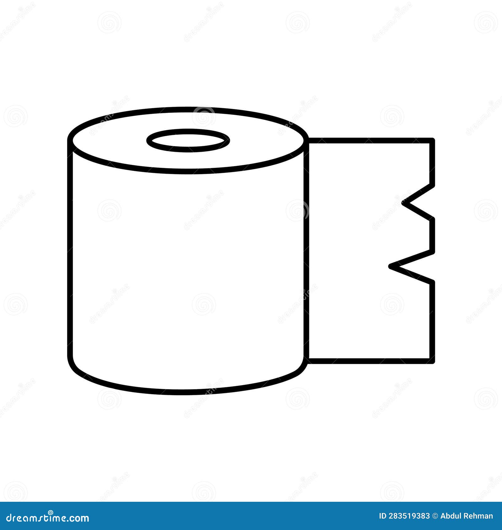 Tissue Roll Outline Vector Icon that Can Easily Edit or Modify. Stock ...