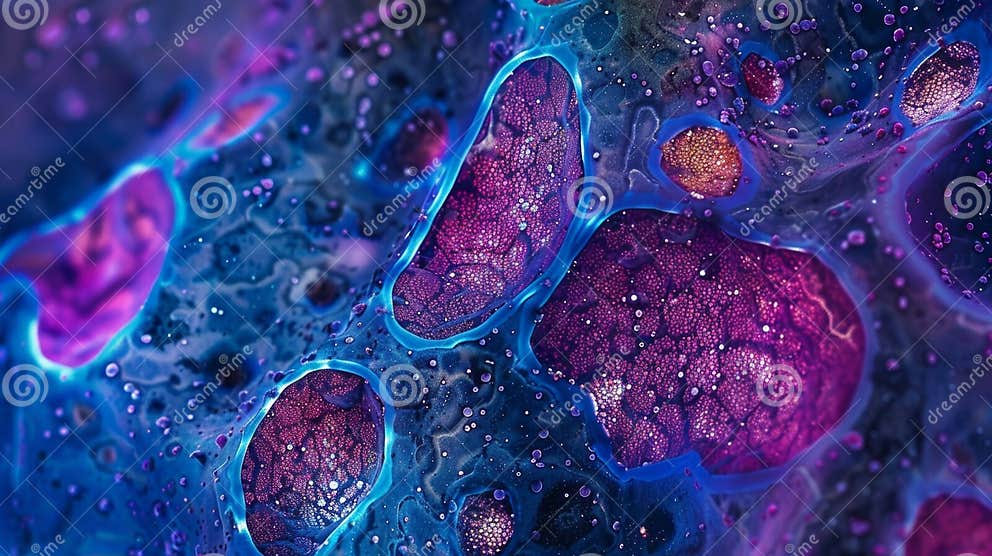 A Tissue Sample Under a Light Microscope Exhibiting Abnormal Cell Death ...