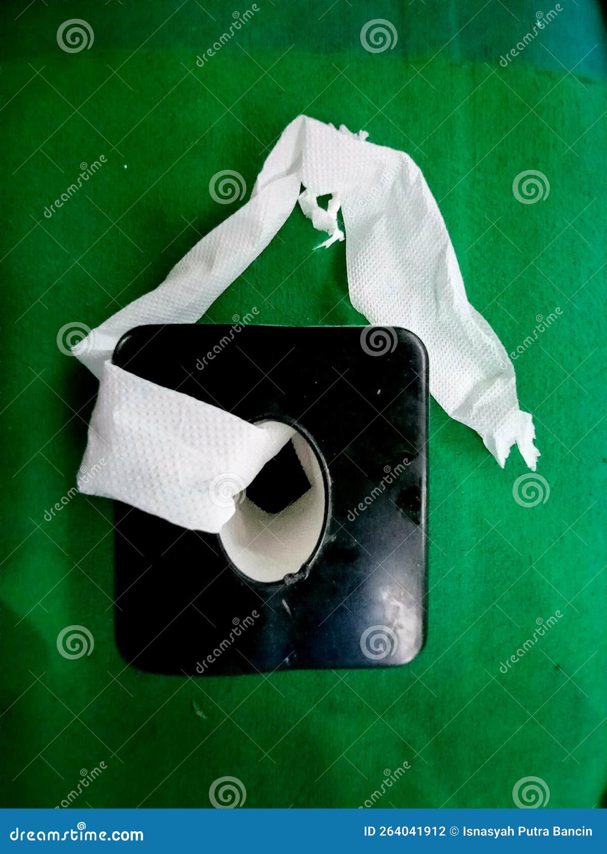 Tissue Waste Scattered on the Green Floor Stock Photo - Image of ...
