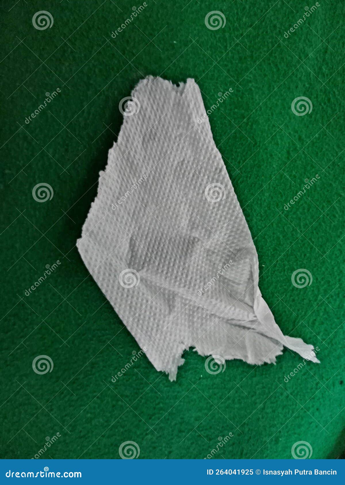 Tissue Waste Scattered on the Green Floor Stock Image - Image of green ...