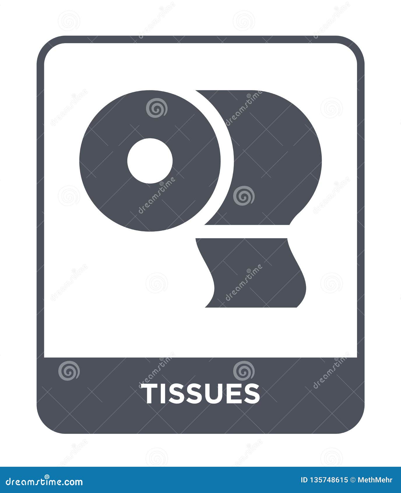 Tissues Icon in Trendy Design Style. Tissues Icon Isolated on White ...