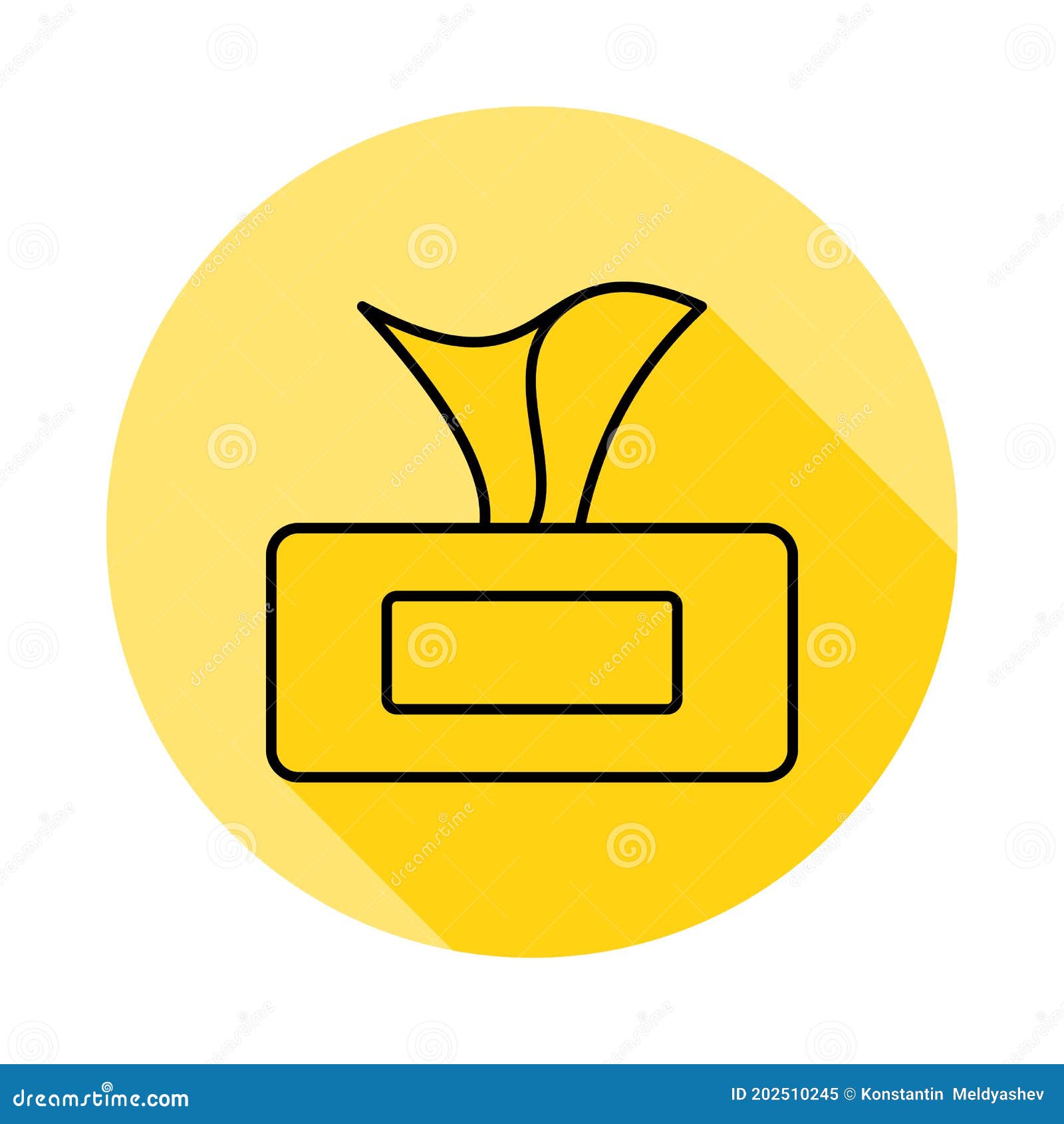 Tissues Long Box Die Cut Template Vector Illustration | CartoonDealer ...