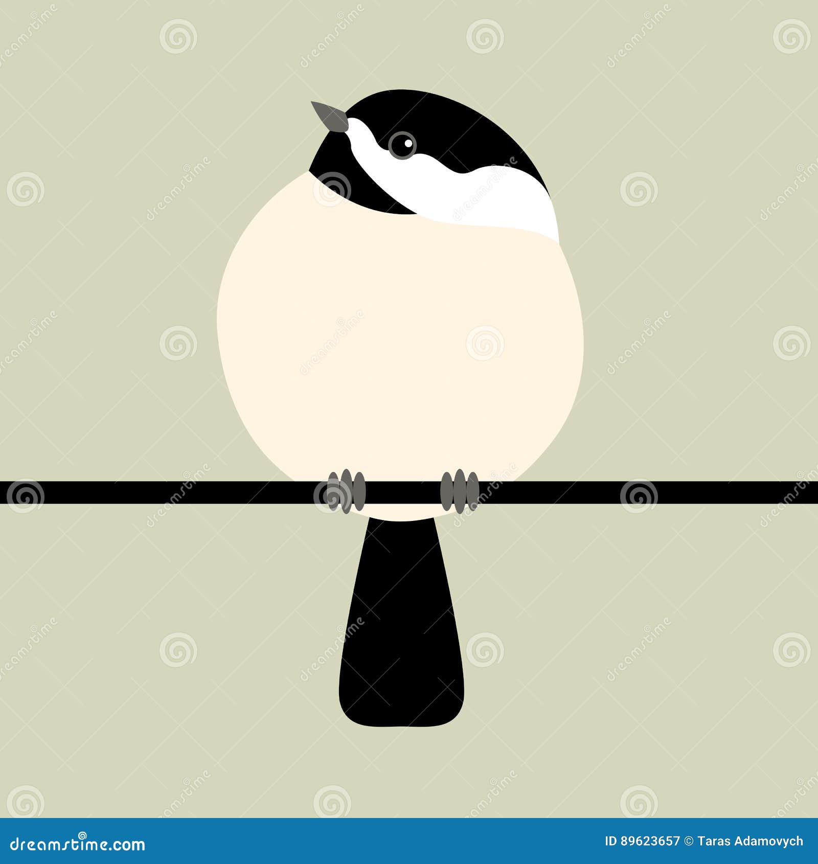 Tit Bird Vector Illustration Style Flat Stock Vector - Illustration of flat, tomtit: 89623657