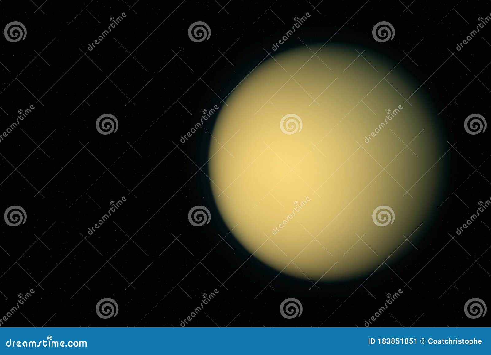 Titan, the moon of Saturn stock illustration. Illustration of generated ...