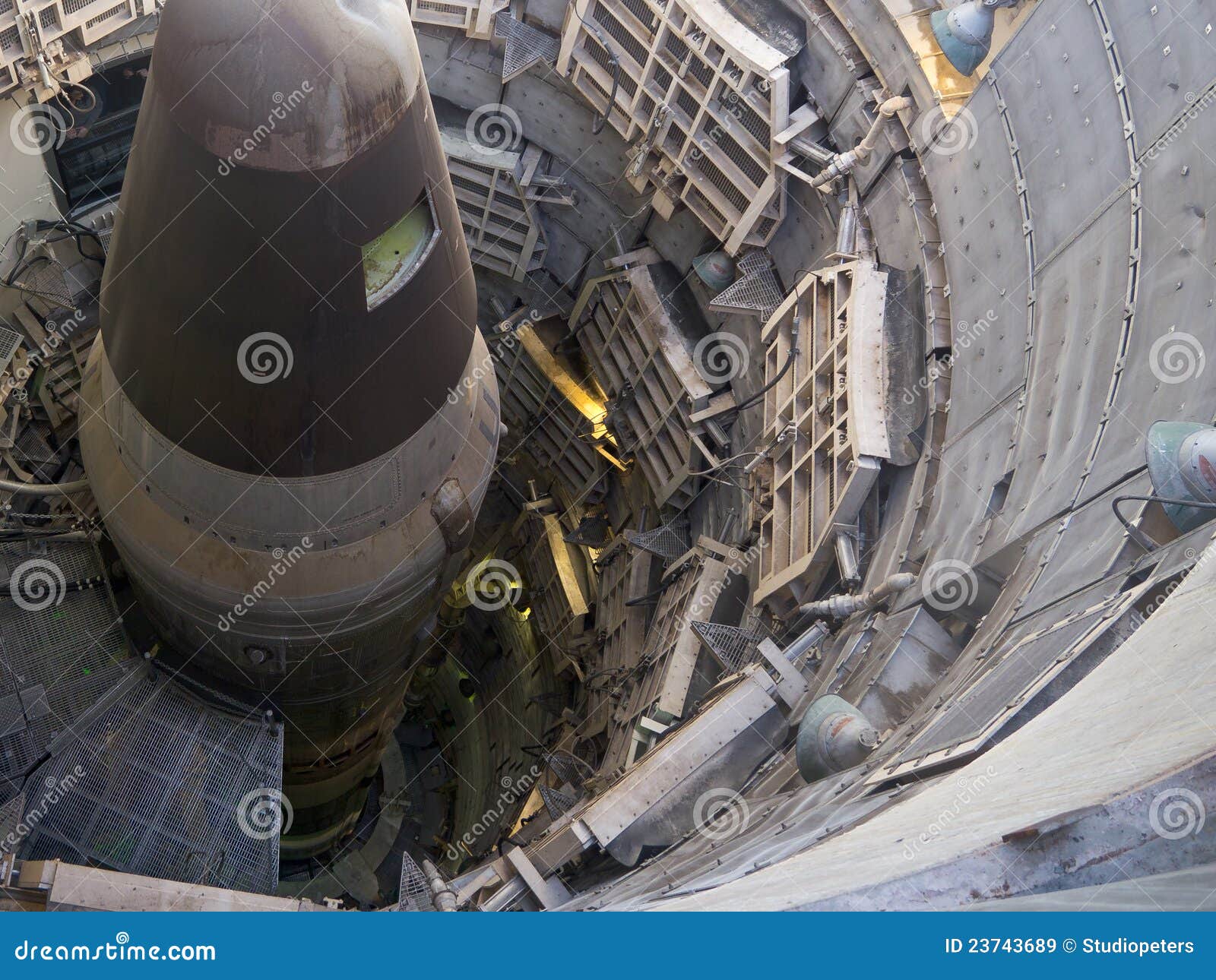 A Titan Nuclear Missile in it S Silo Stock Image - Image of radioactive ...