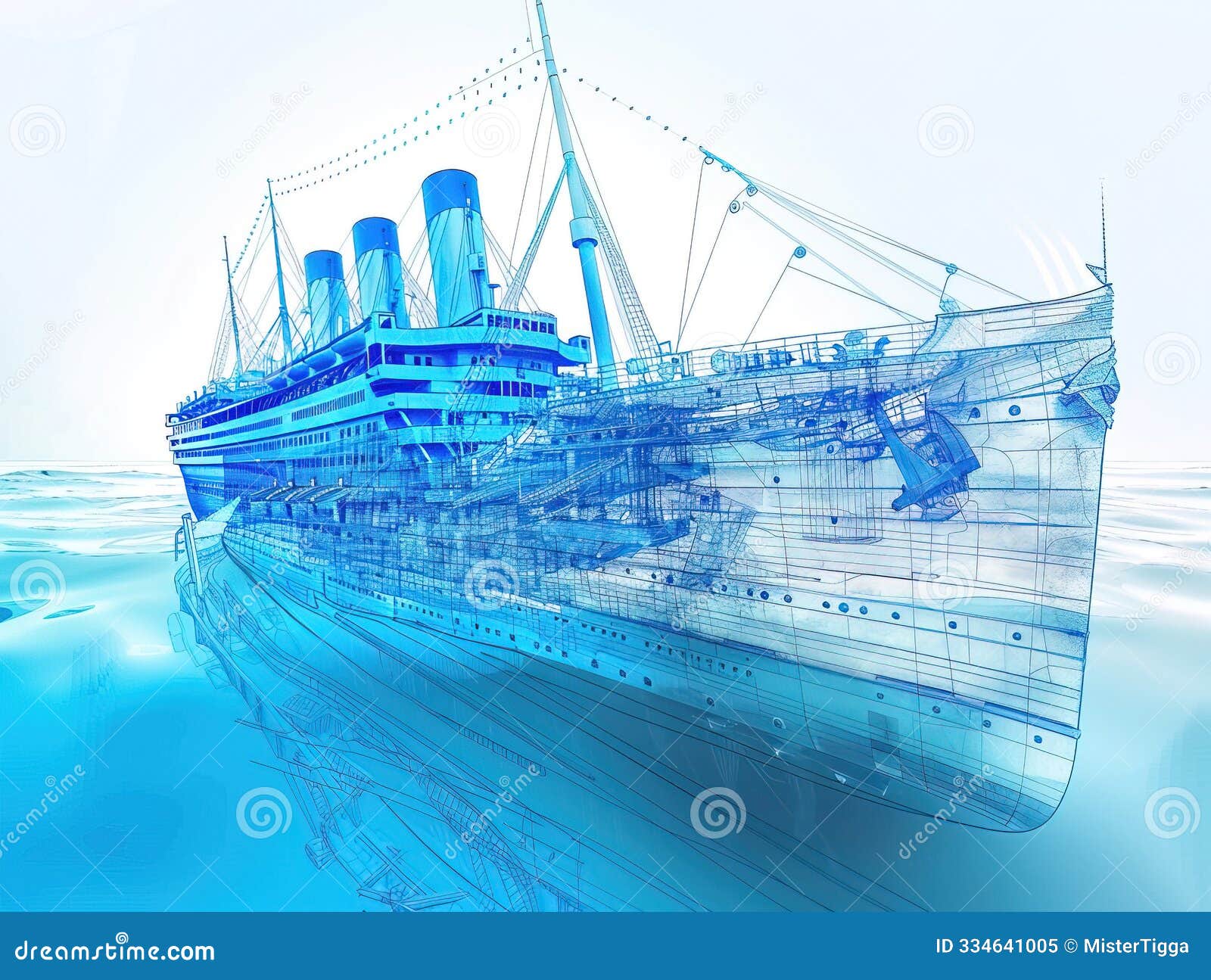 Titanic Visualization with Augmented Reality Transparent Titanic in ...