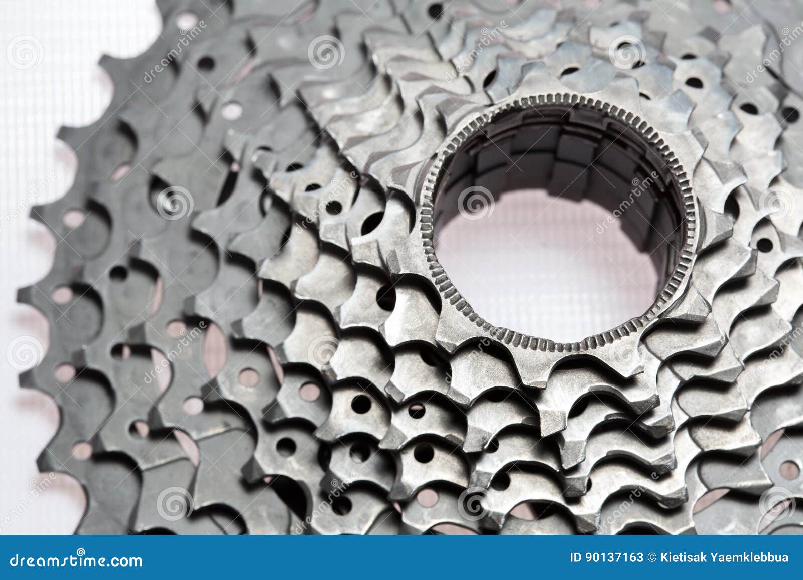 Titanium bicycle cassette stock image. Image of ground - 90137163