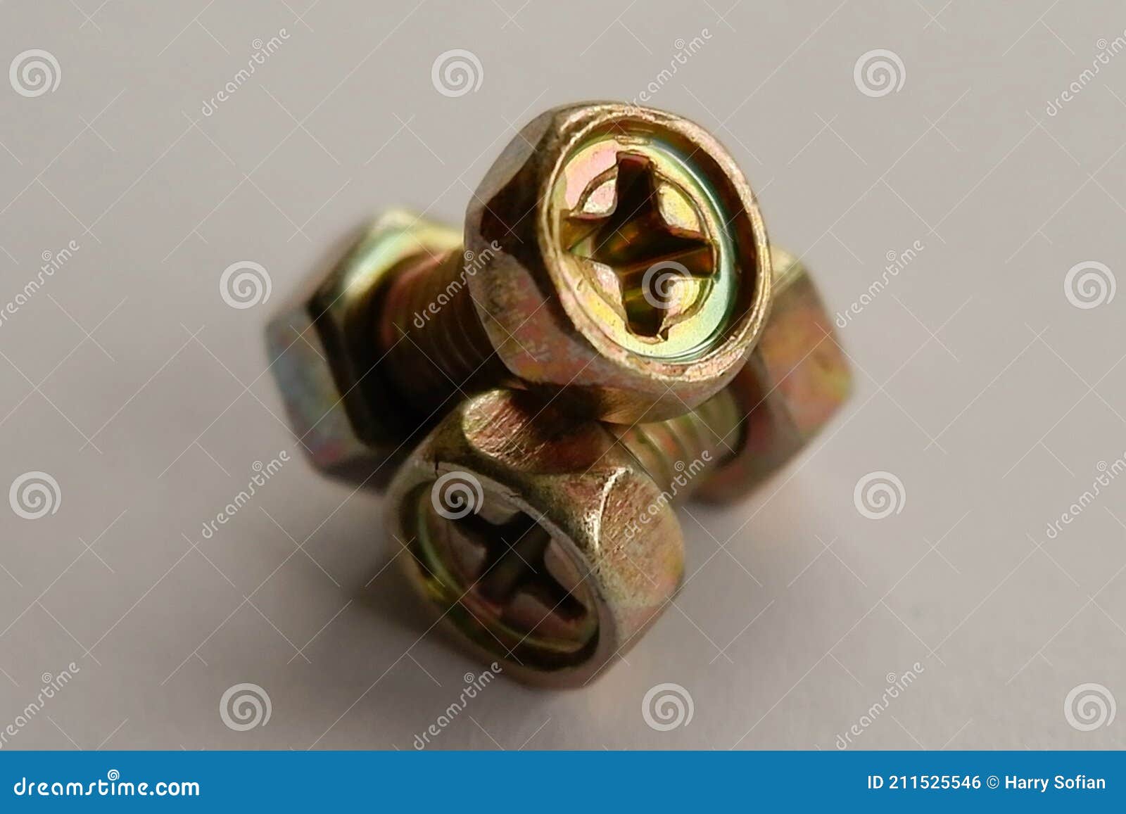 Titanium bolts and nuts stock photo. Image of bolt, head - 211525546